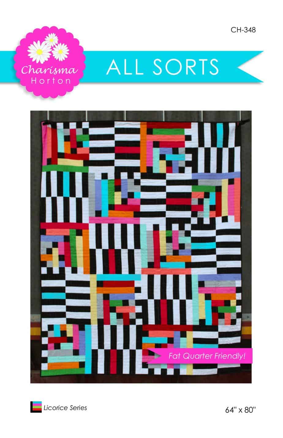 All Sorts Quilt Pattern – Modern Fat Quarter Friendly Strip Quilt (64 ...
